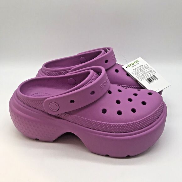 CROCS | Shoes | New Crocs Stomp Clog Bubble Gum Barbie Pink Chunky ...